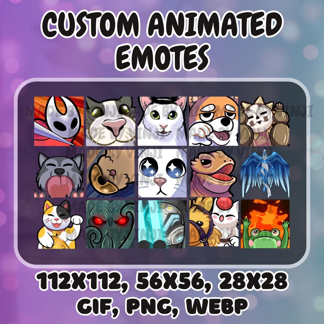 Custom Animated GIF Emotes Personalized for You (discord, Kick, Youtube ...