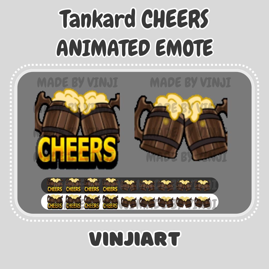 Tankard CHEERS Animated and PNG Emote for Twitch/discord (digital ...