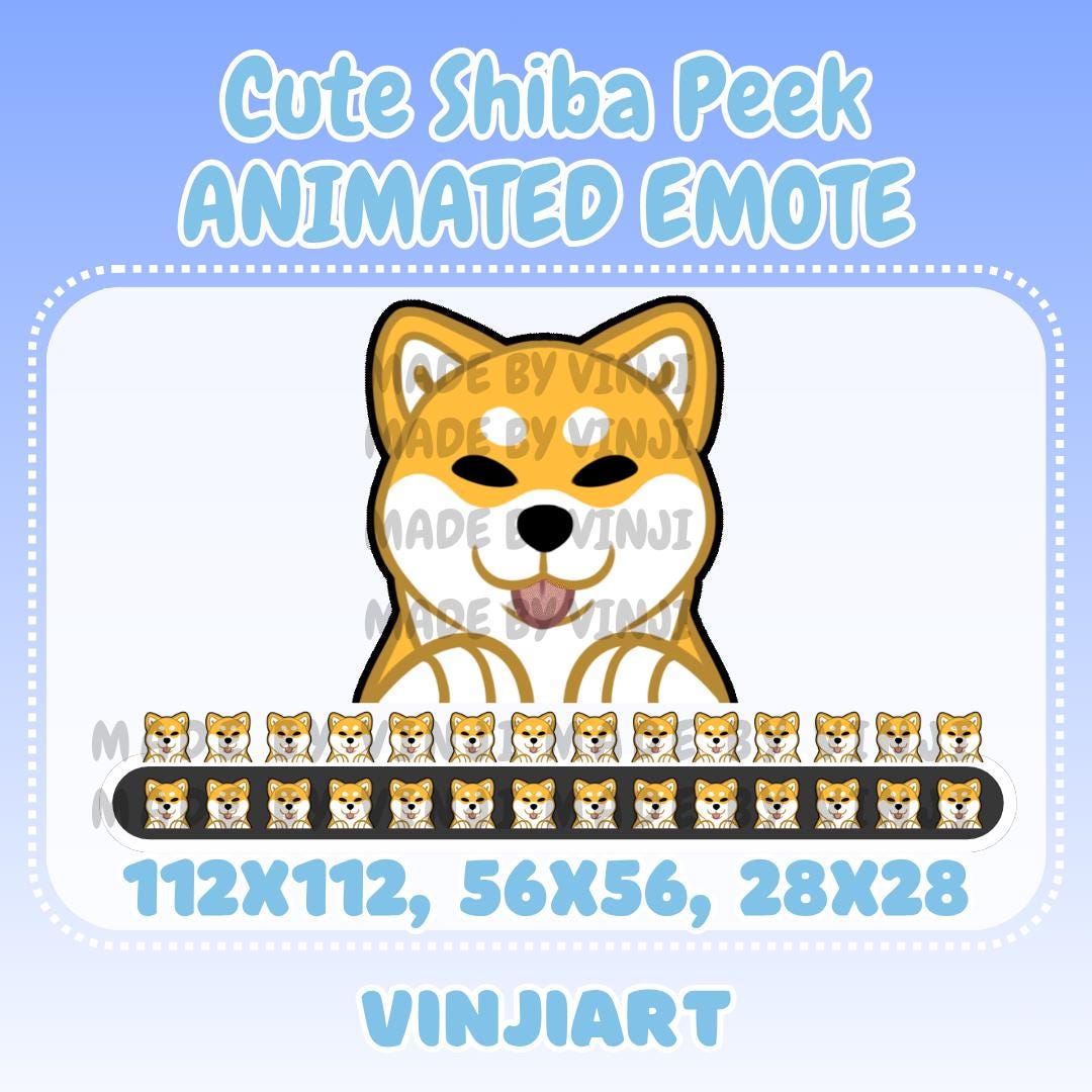 Shiba Lurk/peek Animated Emote for Streaming/chatting (digital Download ...