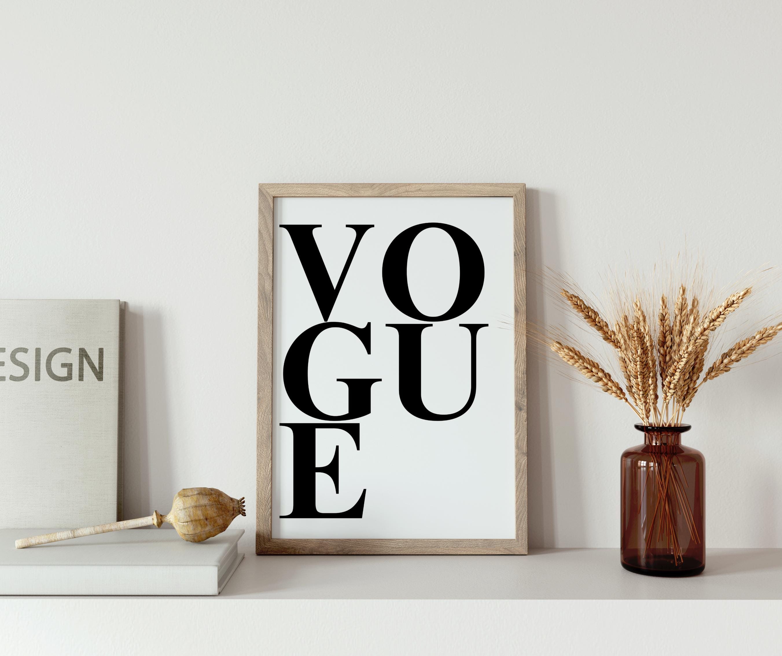 FASHION & VOGUE Printable Posters – Fashion Vogue Typography PRINTABLE ...