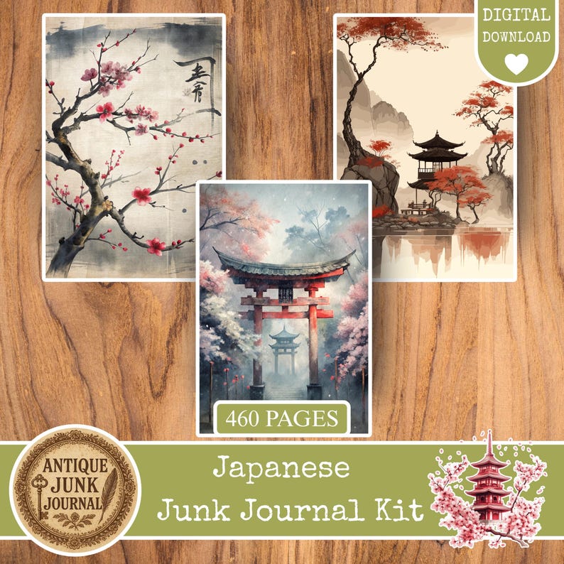 Japanese Junk Journal, Japan Junk Journal Pages, Junk Journal Supplies ...