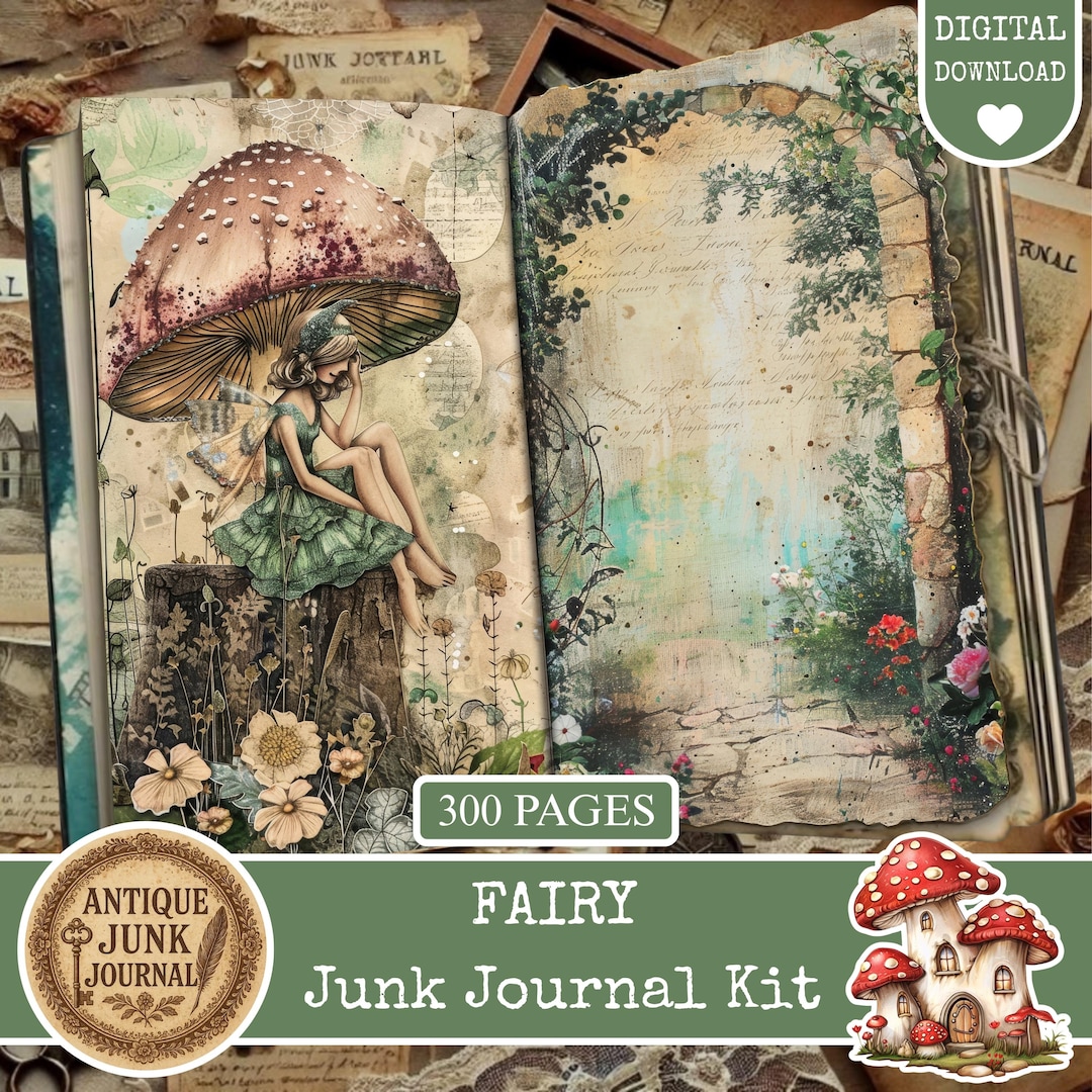 Fairy Land Digital Junk Journal Papers, Fairy Garden Papers, Fairy ...