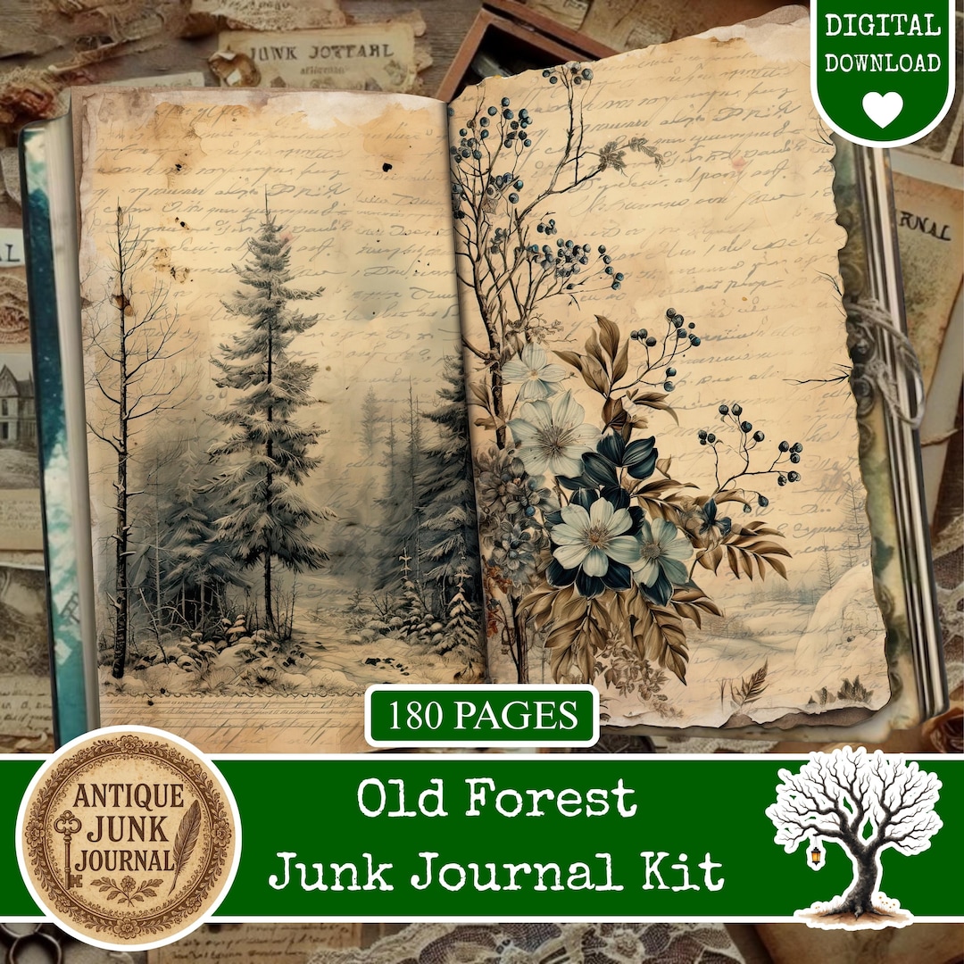 Pagine di diario di rifiuti Old Forest, diario di rifiuti Forest, kit ...