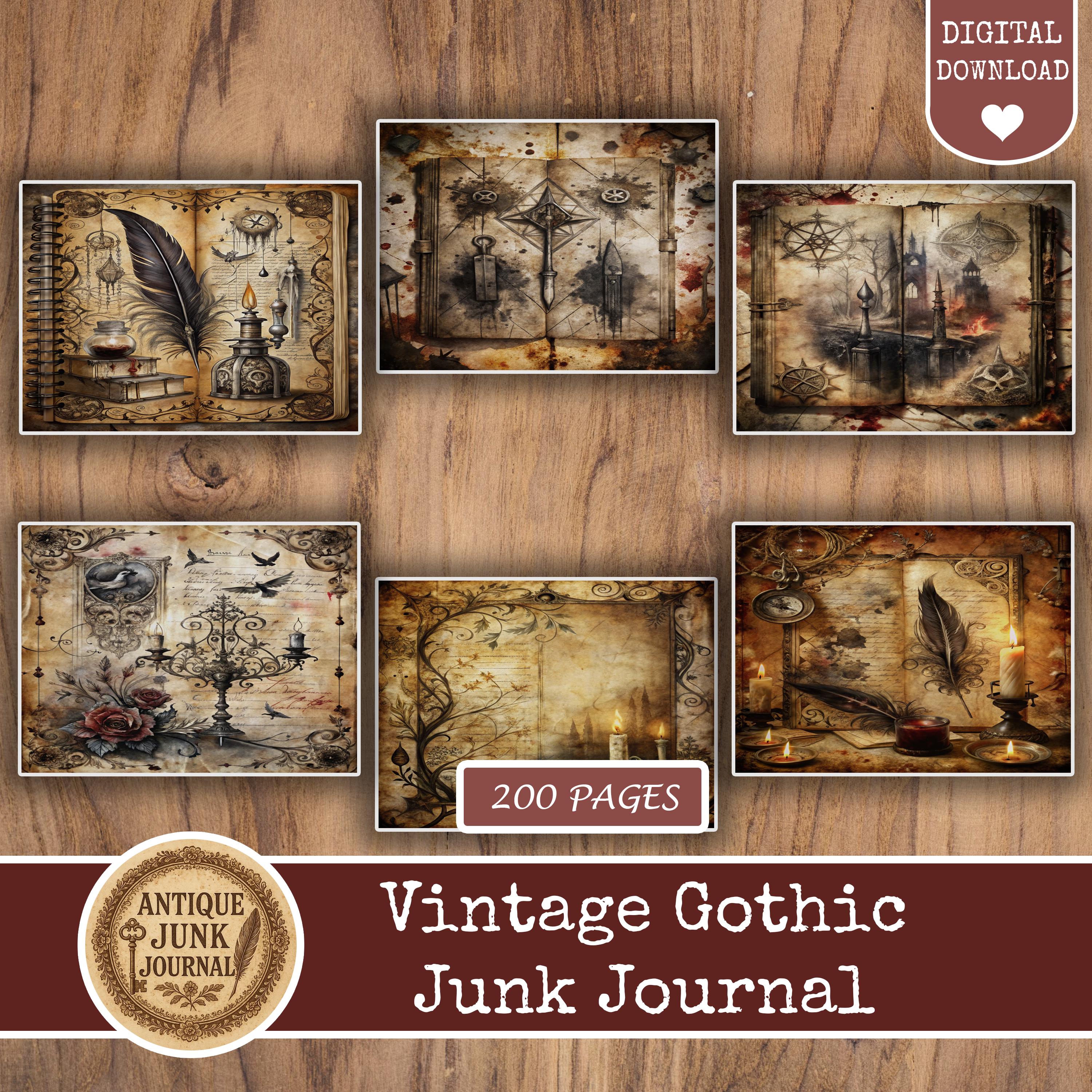Gothic Junk Journal Printable, Gothic Journal Kits, Gothic Junk Journal ...