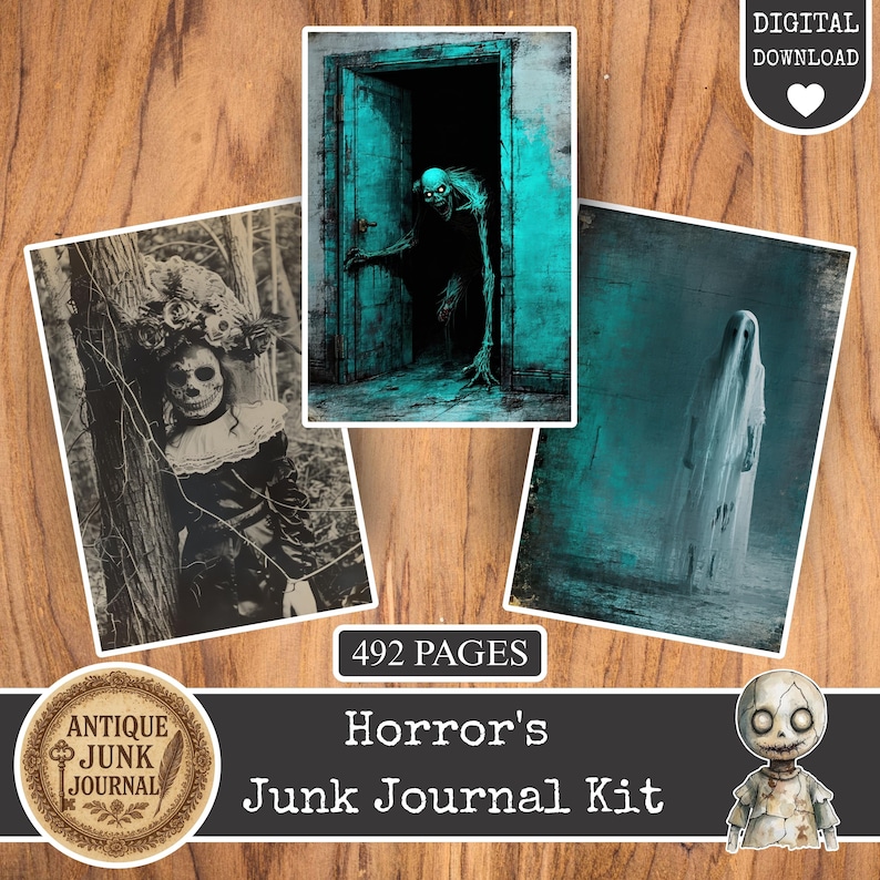 Horror Junk Journal Kit, Vintage Horror Junk Journal, Creepy Junk ...
