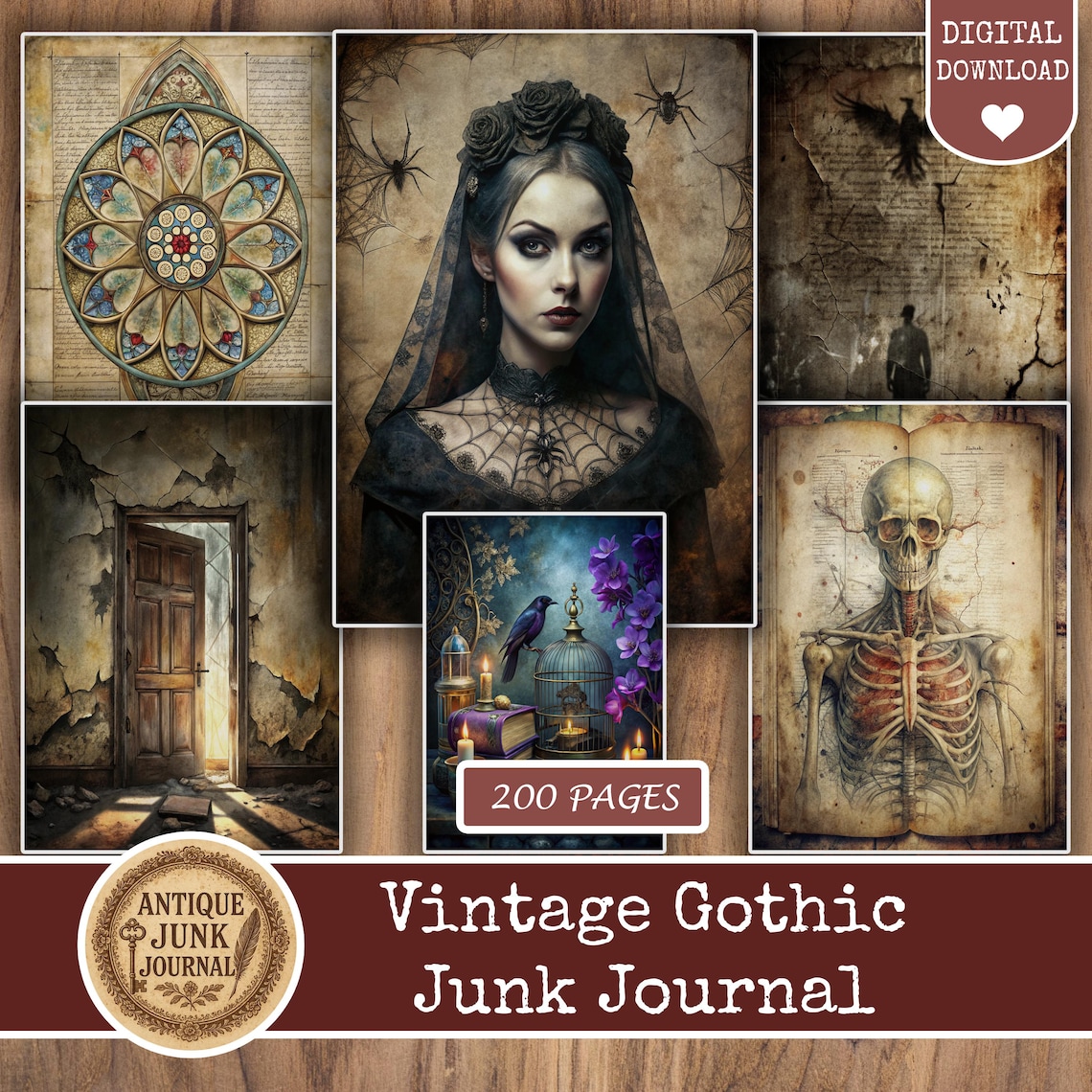 Gothic Junk Journal Kits, Gothic Journal Kits, Junk Journal Supplies ...