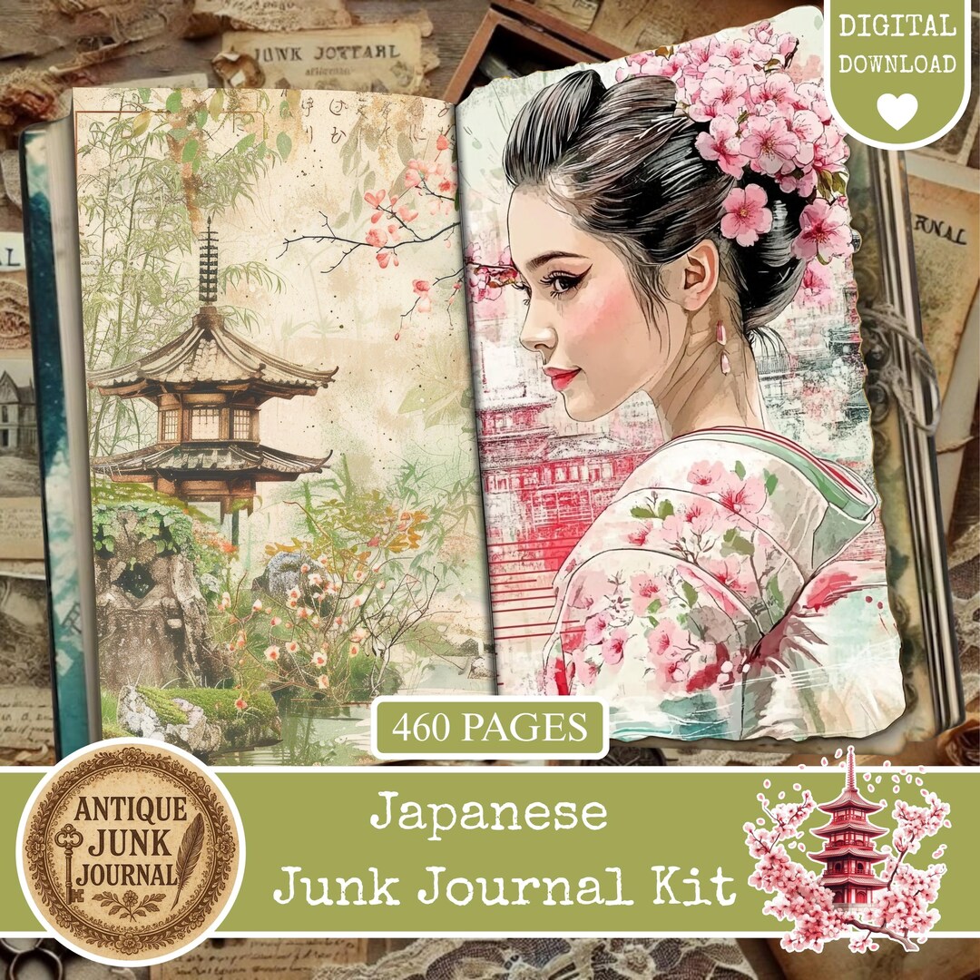 Japanese Junk Journal, Japan Junk Journal Pages, Junk Journal Supplies ...