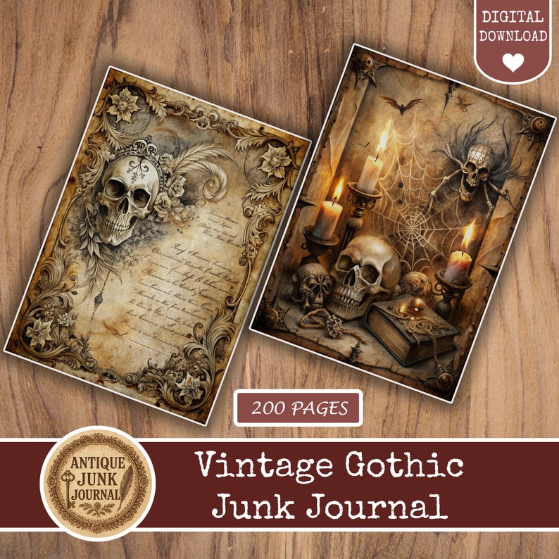 Gothic Junk Journal Kits, Gothic Journal Kits, Junk Journal Supplies ...