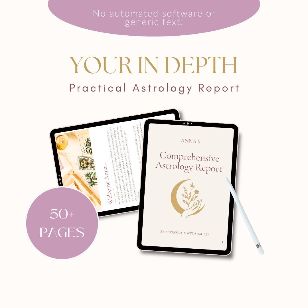 Personalized In-depth Birth Chart Astrology Report (digital PDF, 50 ...