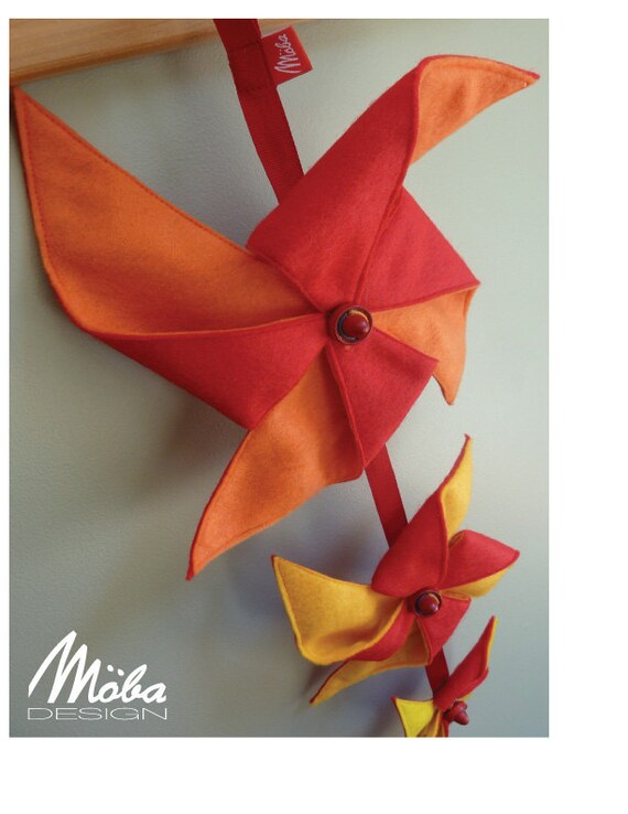 Kids Pinwheel Mobile/Wall Hanging Red Orange Yellow Rainbow | Etsy