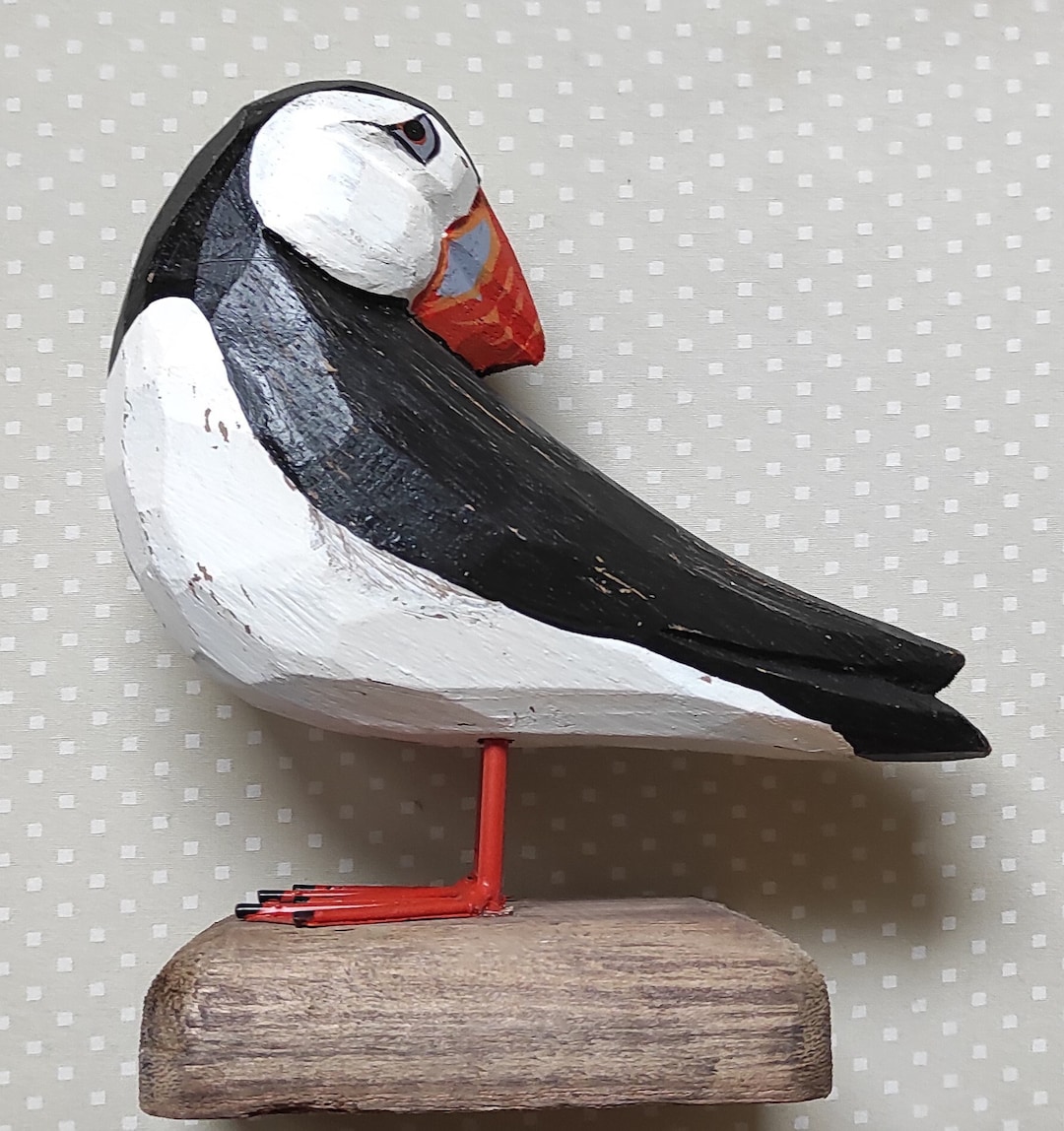 Puffin Bird Decoration Puffins Birds Auks Ornithology Wooden Bird ...