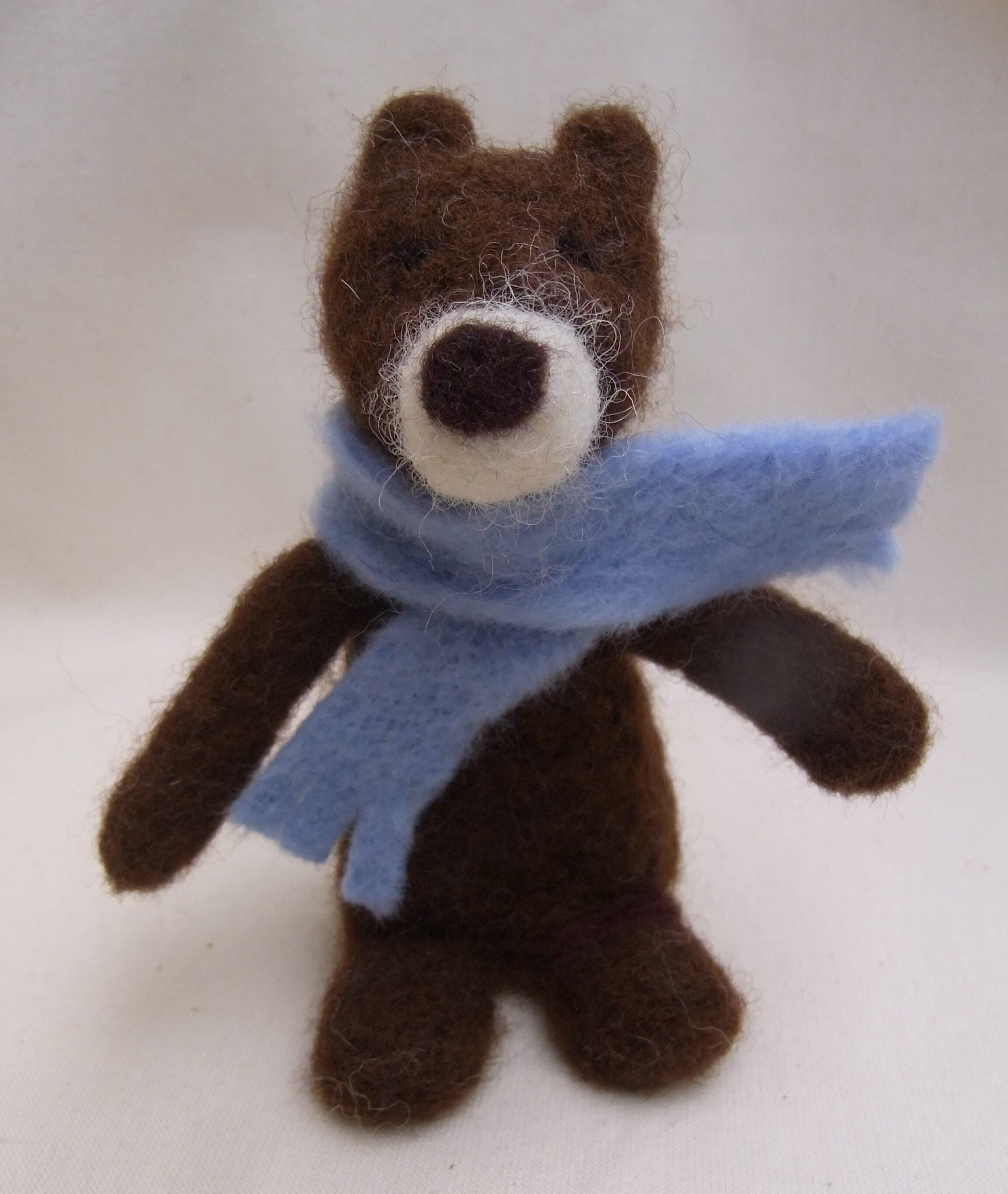 Needle Felt Teddy Bear Felt Animals Toys Fibre Art - Etsy UK