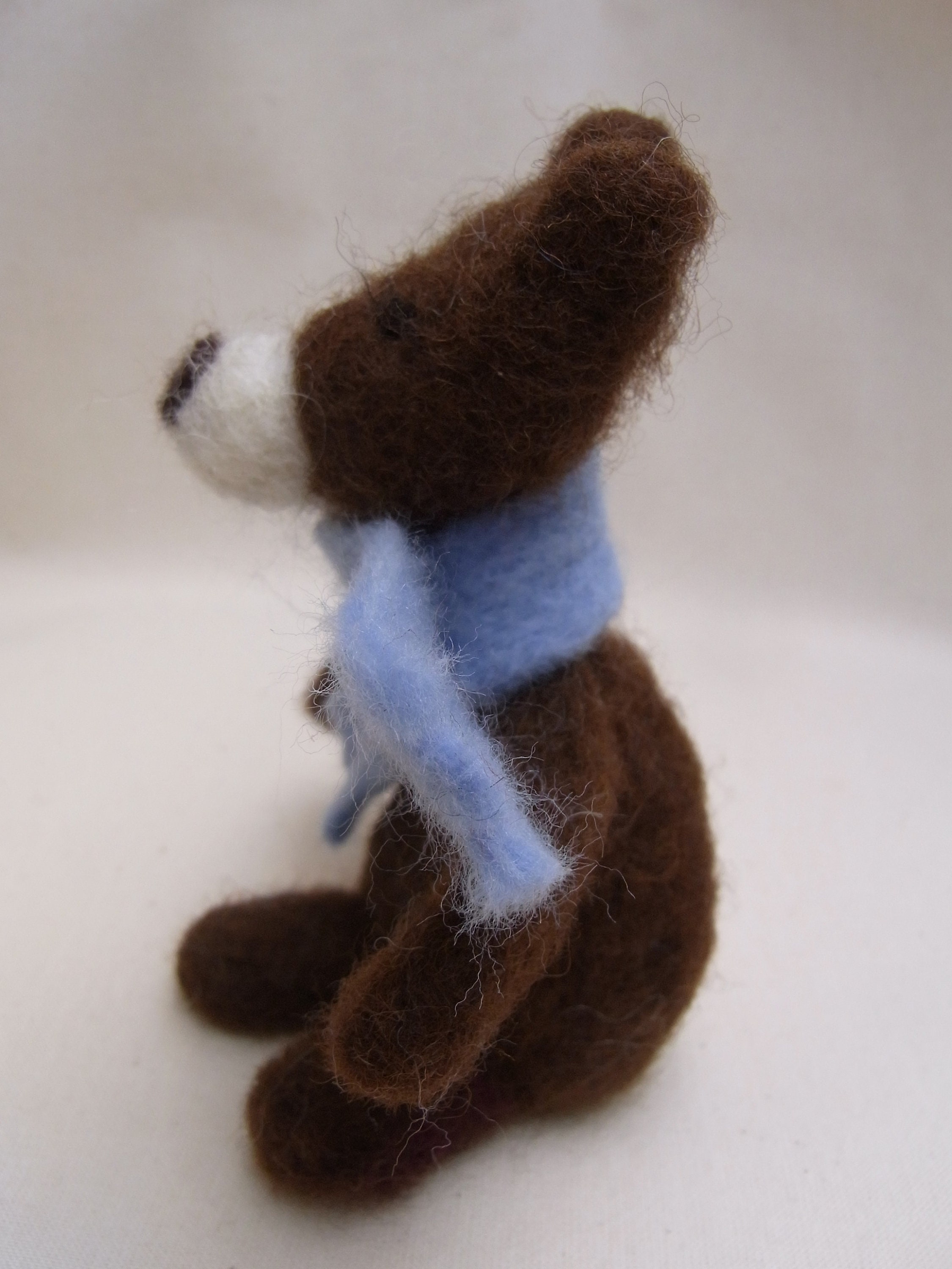 Needle Felt Teddy Bear Felt Animals Toys Fibre Art - Etsy UK