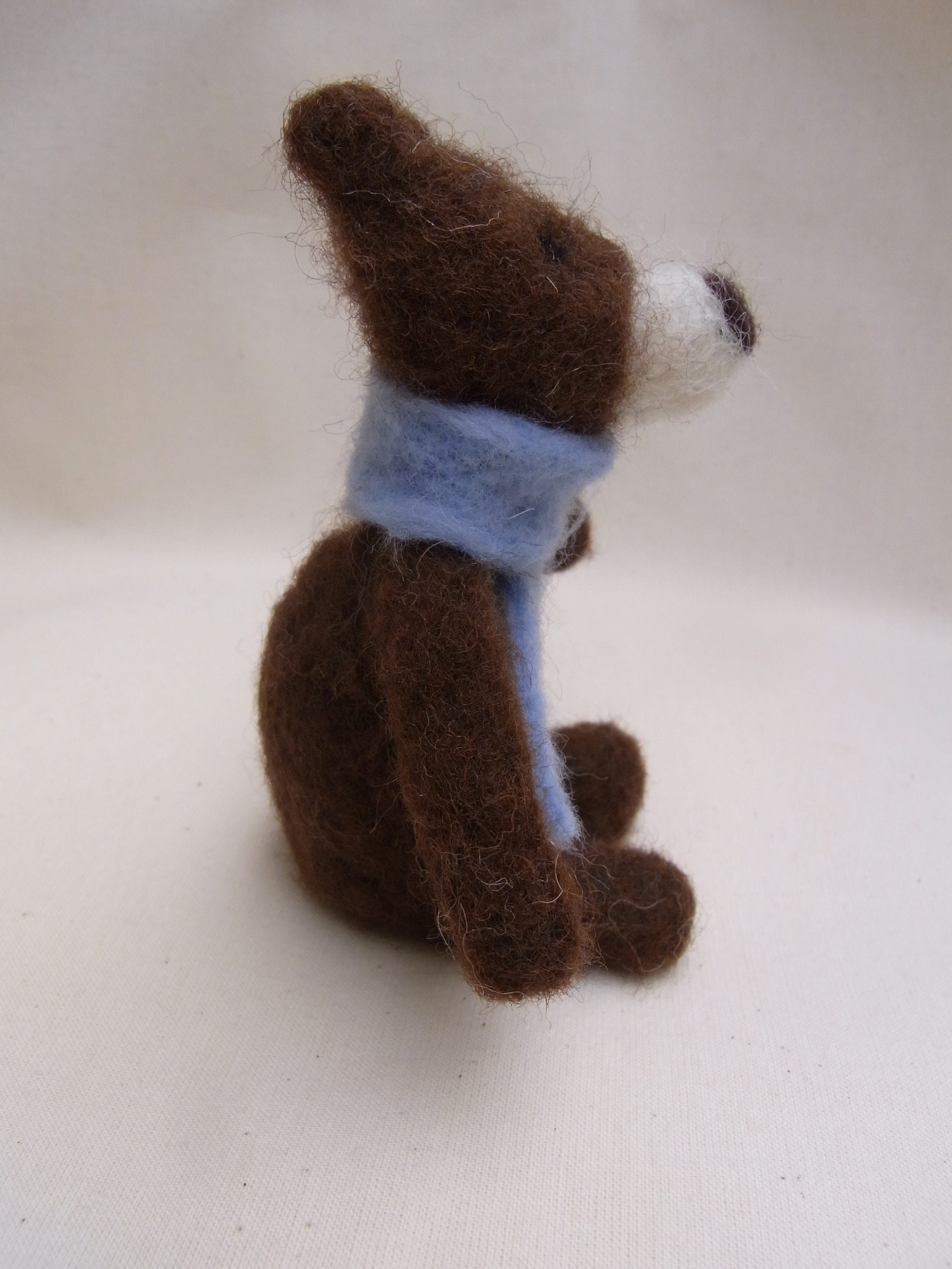 Needle Felt Teddy Bear Felt Animals Toys Fibre Art - Etsy UK