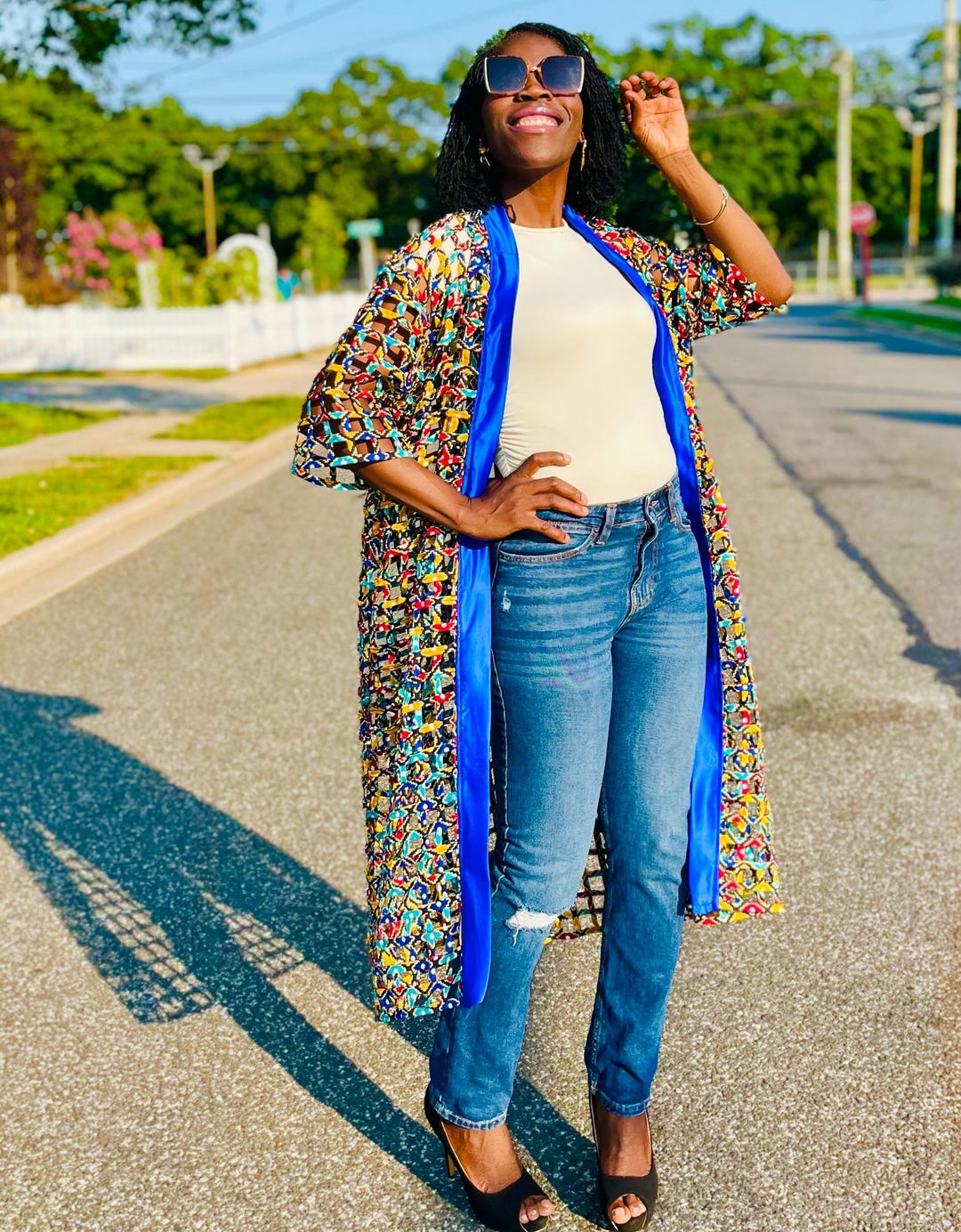 African Print Cage Jacket-ankara Jacket-ladies Jacket-african Clothing ...