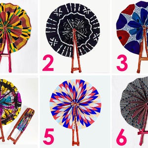 African Hand Fan, Africa Fan, Ankara Print, African Print Fans With ...