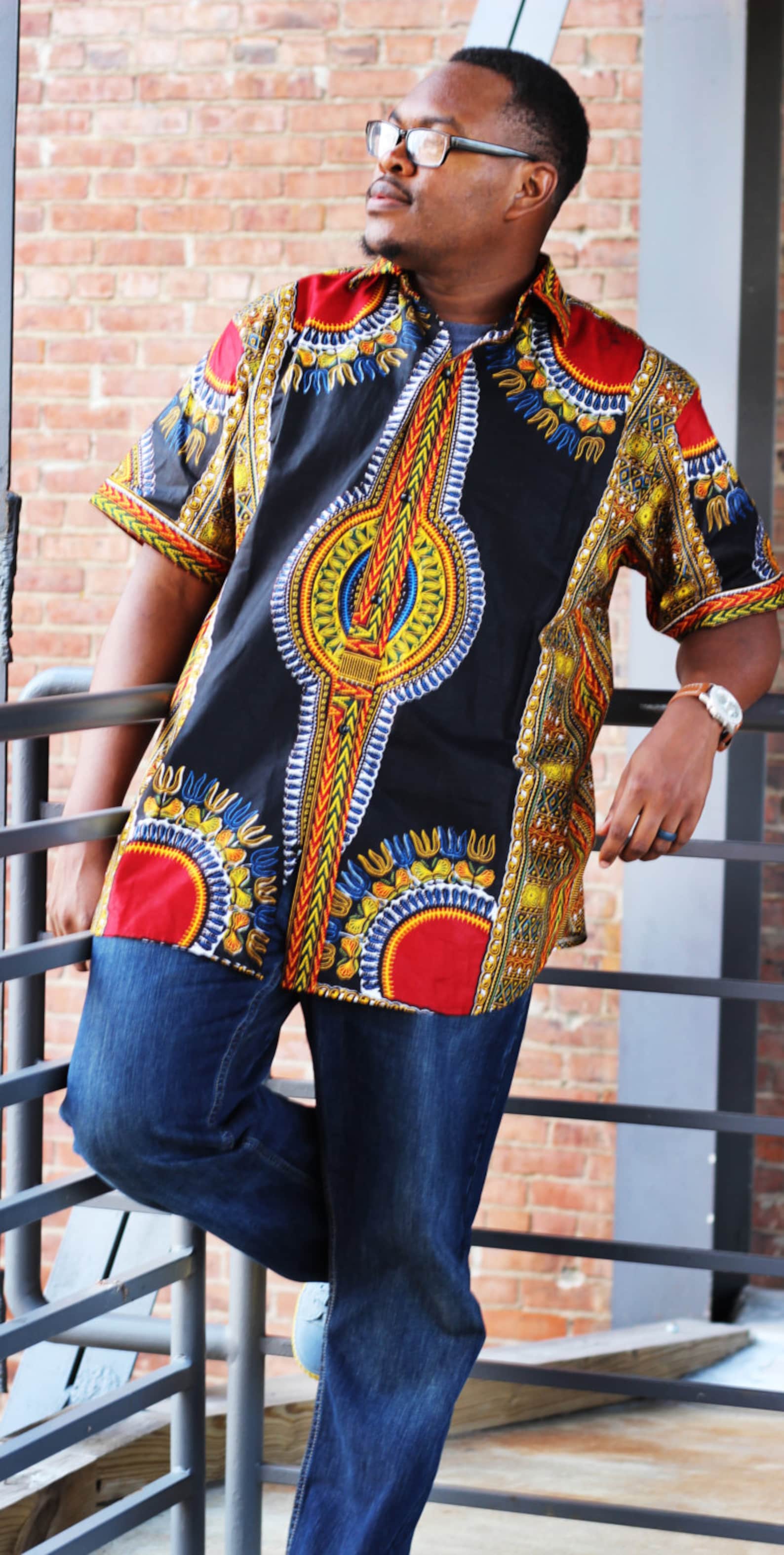 African Clothing Black Dashiki For Mens African Dashiki Etsy
