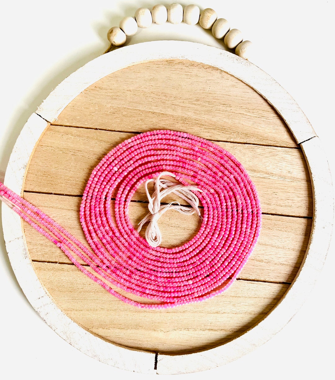 PINK Perlas de cintura para mujeres, Perlas de cintura anudadas, Perlas ...