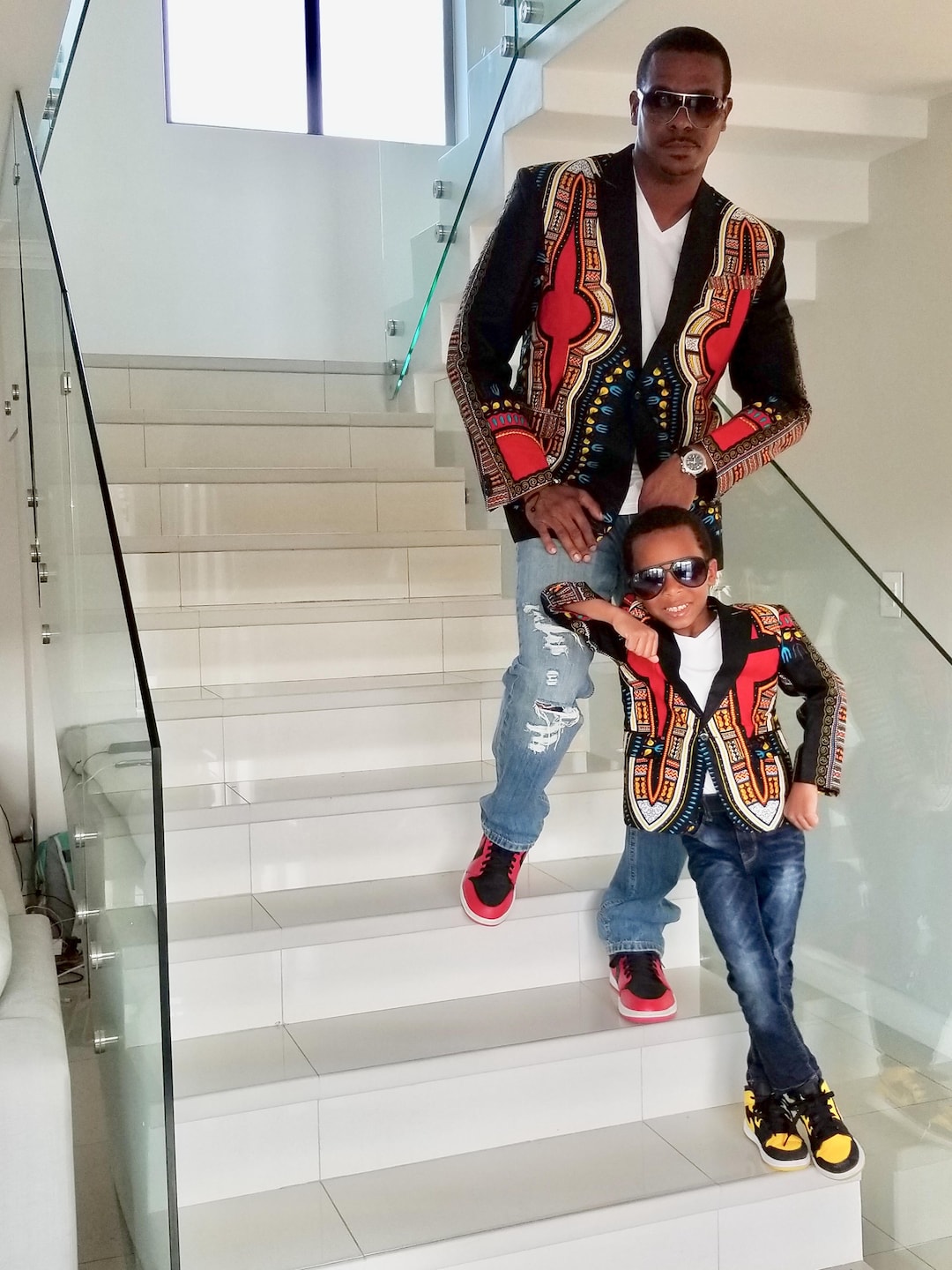 African Clothing, Ankara Father and Son Blazer, African Jacket, Men ...