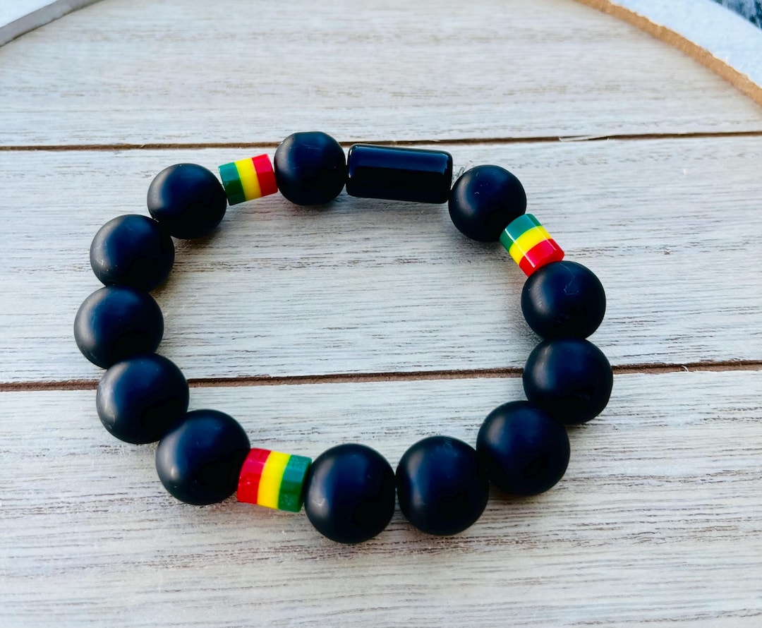 Black Ghana Africa Beads Bracelets for Women and Men, Ghana Beads, Africa Ghana Bead Bracelet ...