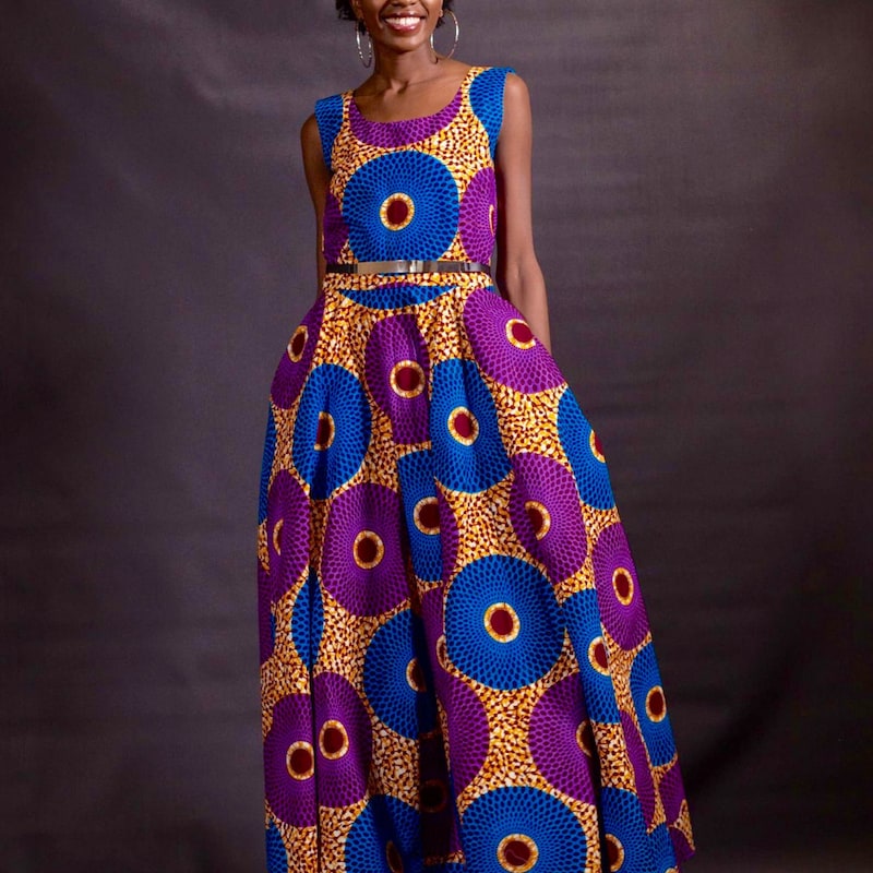 African Woman Long Dress - Etsy
