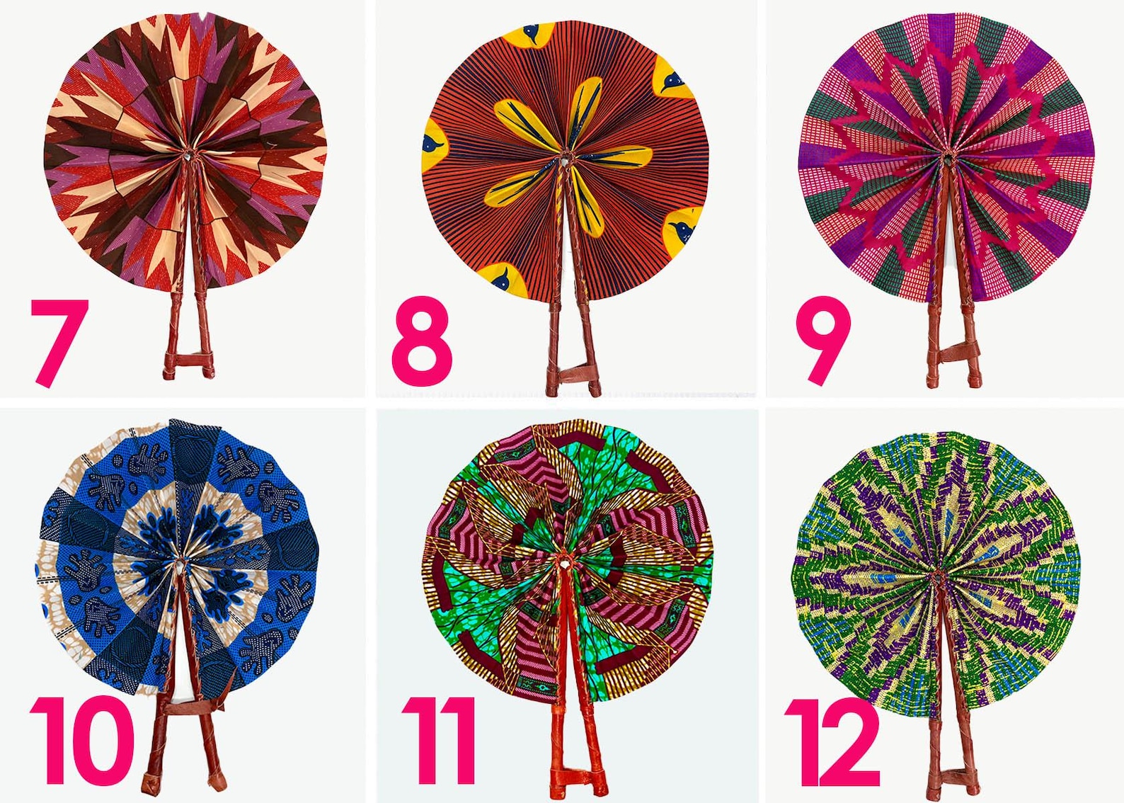 African Hand Fan, Africa Fan, Ankara Print, African Print Fans With ...