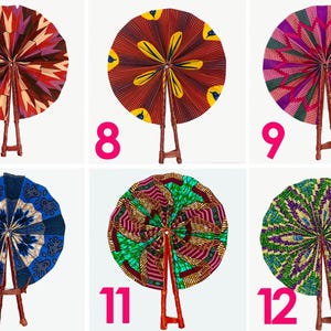 African Hand Fan, Africa Fan, Ankara Print, African Print Fans With ...