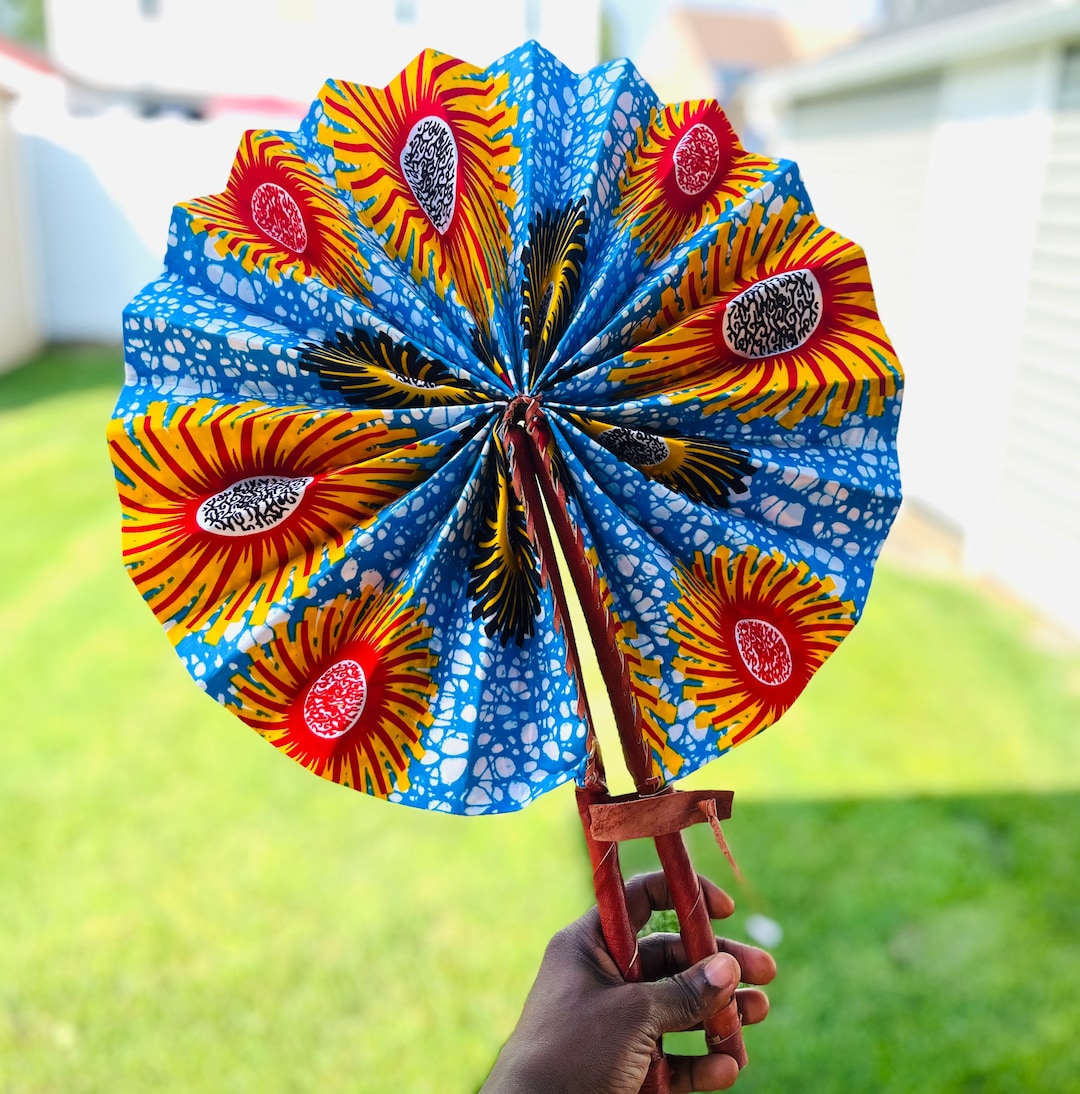 African Hand Fan Africa Fan Ankara Print African Print Fans - Etsy