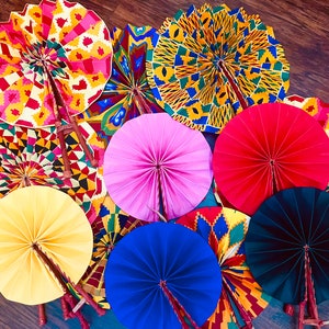 Sale !! African Print Fan/ African Print Folding Hand Fan/ Handmade ...