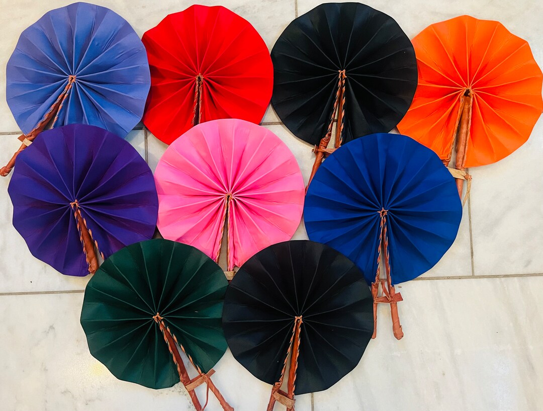 Solid Color Hand Fans, Africa Fan , Ankara Print, African Print Fans ...