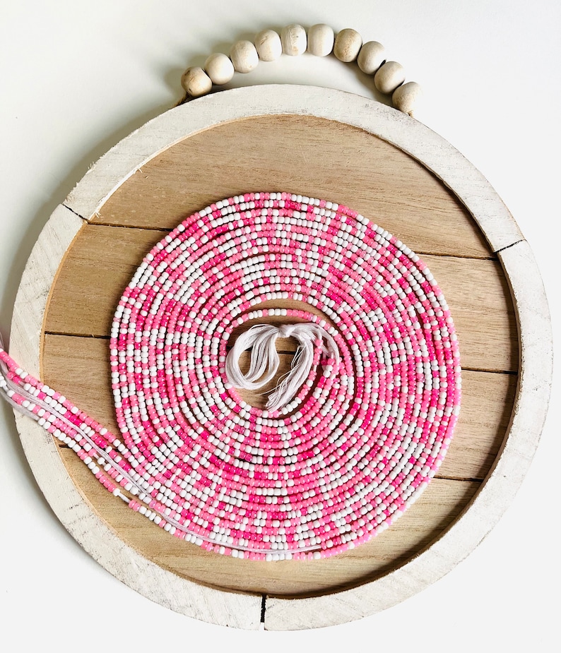 PINK Perlas de cintura para mujeres, Perlas de cintura anudadas, Perlas ...