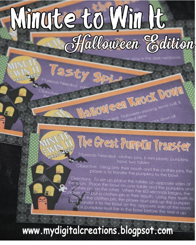 Minute to Win It Halloween Edition PRINTABLE | Family Game Night ...