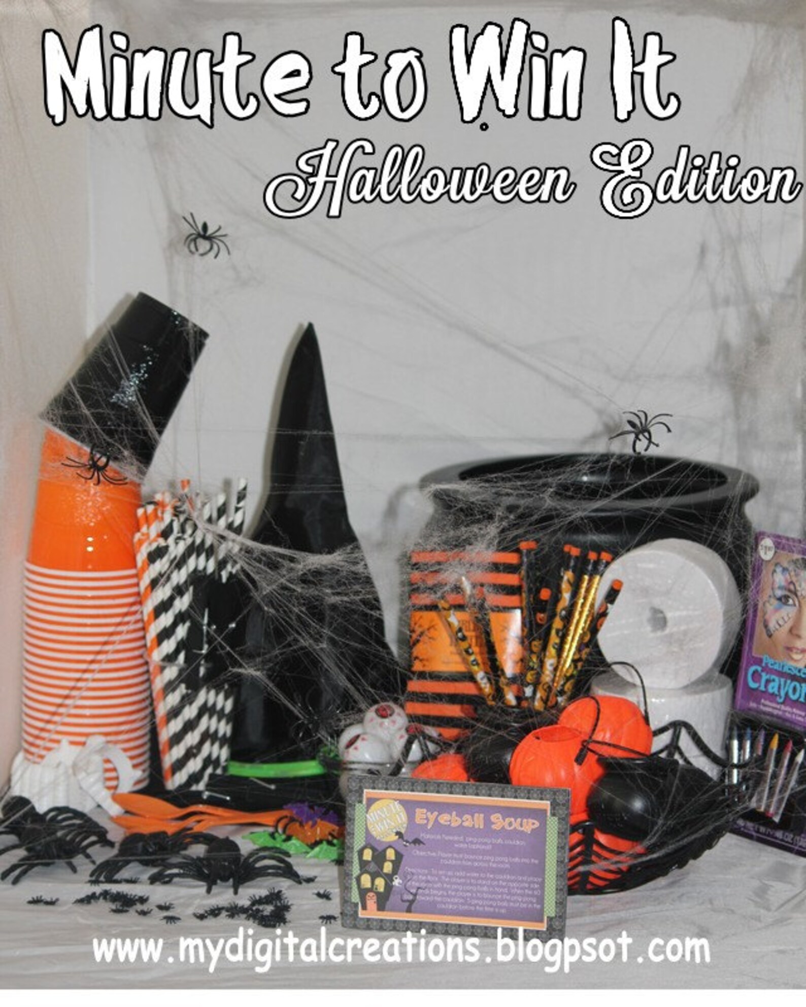 Minute to Win It Halloween Edition PRINTABLE | Family Game Night ...