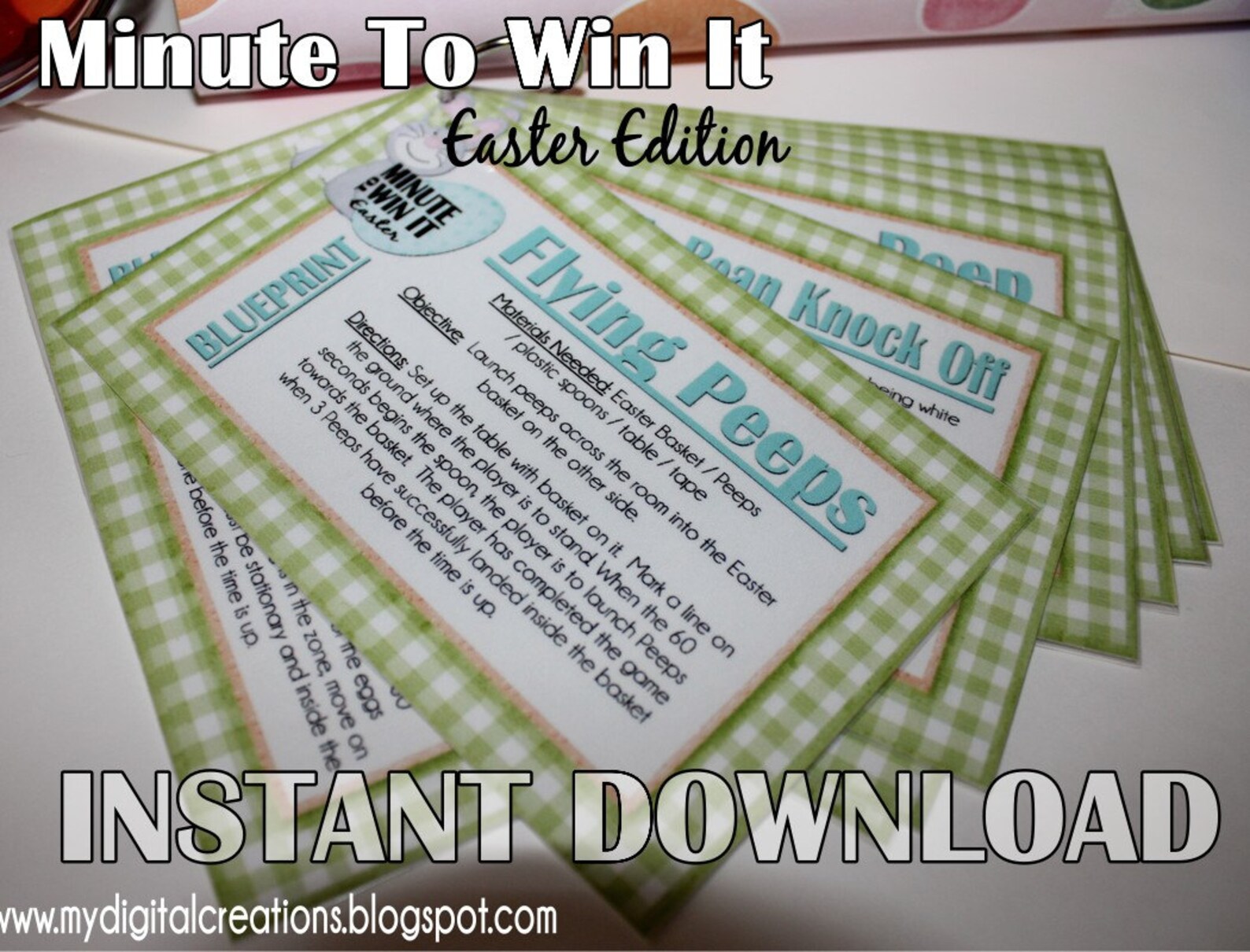 Minute to Win It Easter Edition Printable - Family Game Night ...