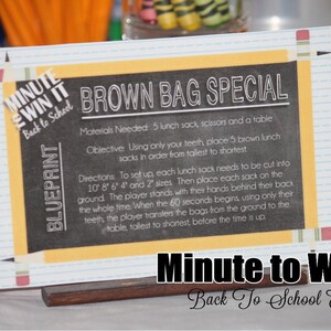 Minute to Win It Back to School Edition Printable - Family Game Night ...