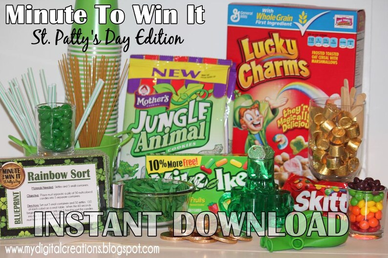 Minute to Win It St. Patty's Day Edition - INSTANT DOWNLOAD - Etsy