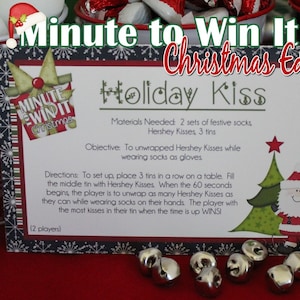 Minute to Win It Christmas Edition Printable - Holiday Party, Classroom ...