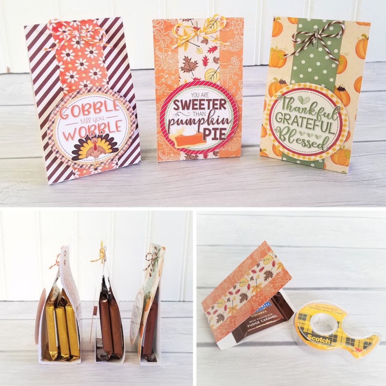 Cute THANKSGIVING PRINTABLE Gift Tags | Gourmet Chocolate Squares Mix ...