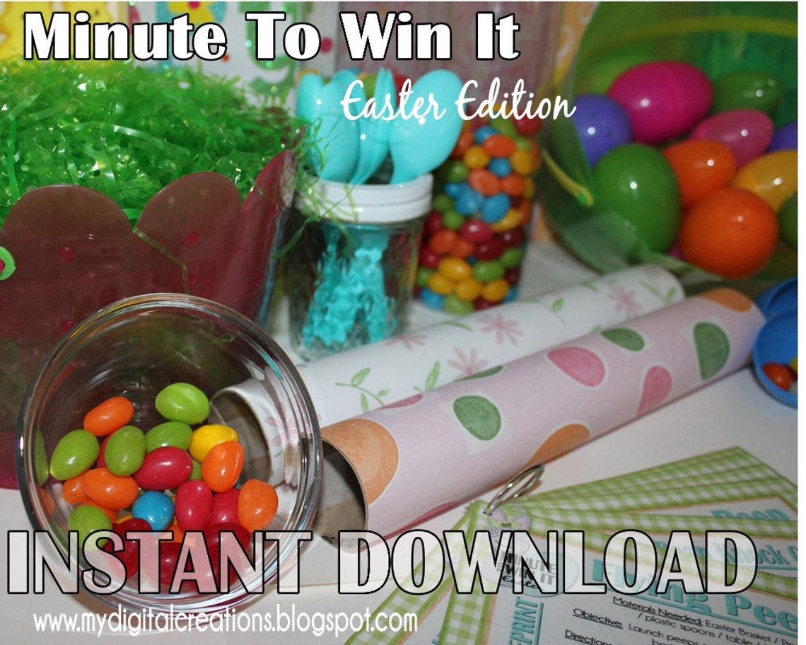 Minute to Win It Easter Edition Printable - Family Game Night ...