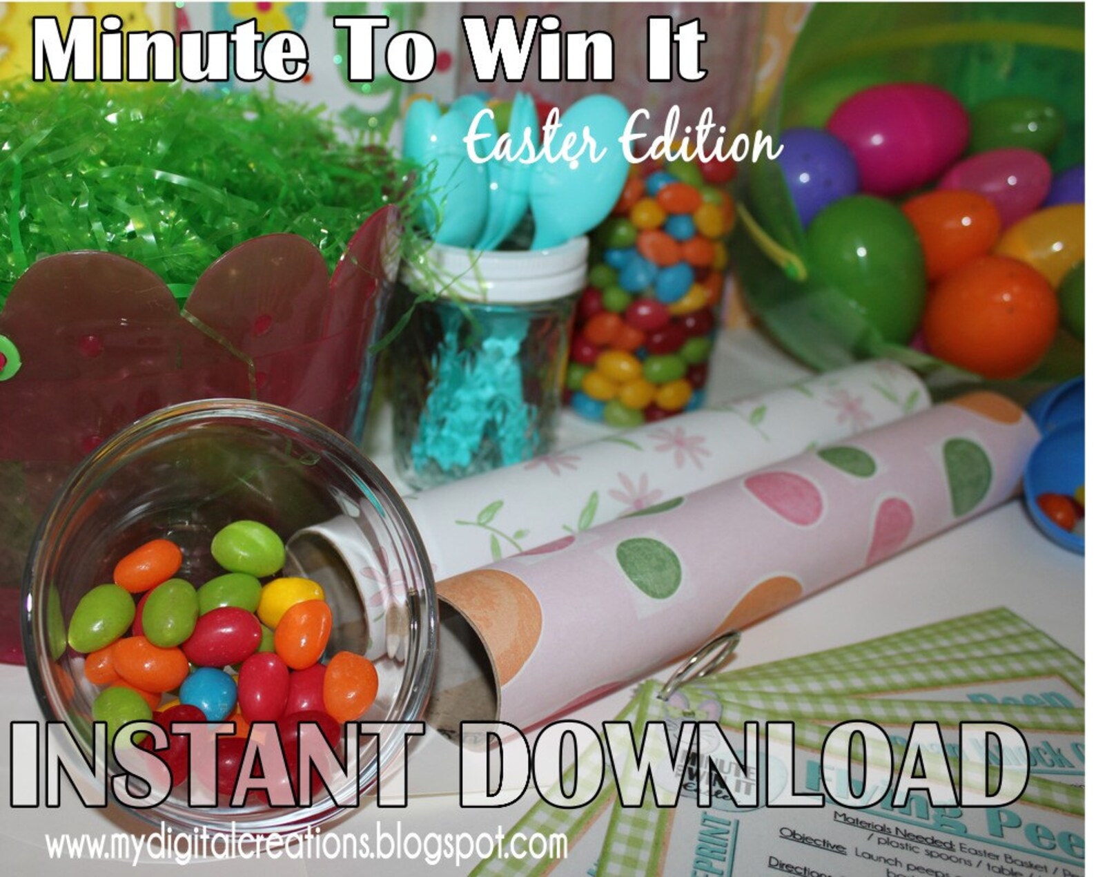 Minute to Win It Easter Edition Printable - Family Game Night ...