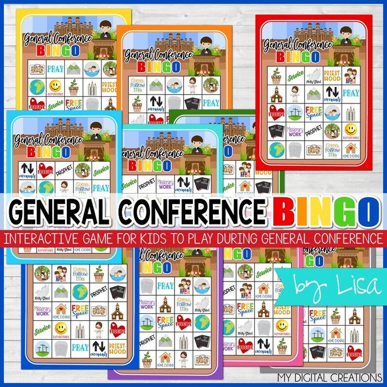 General Conference BINGO | General Conference Activities for Kids ...