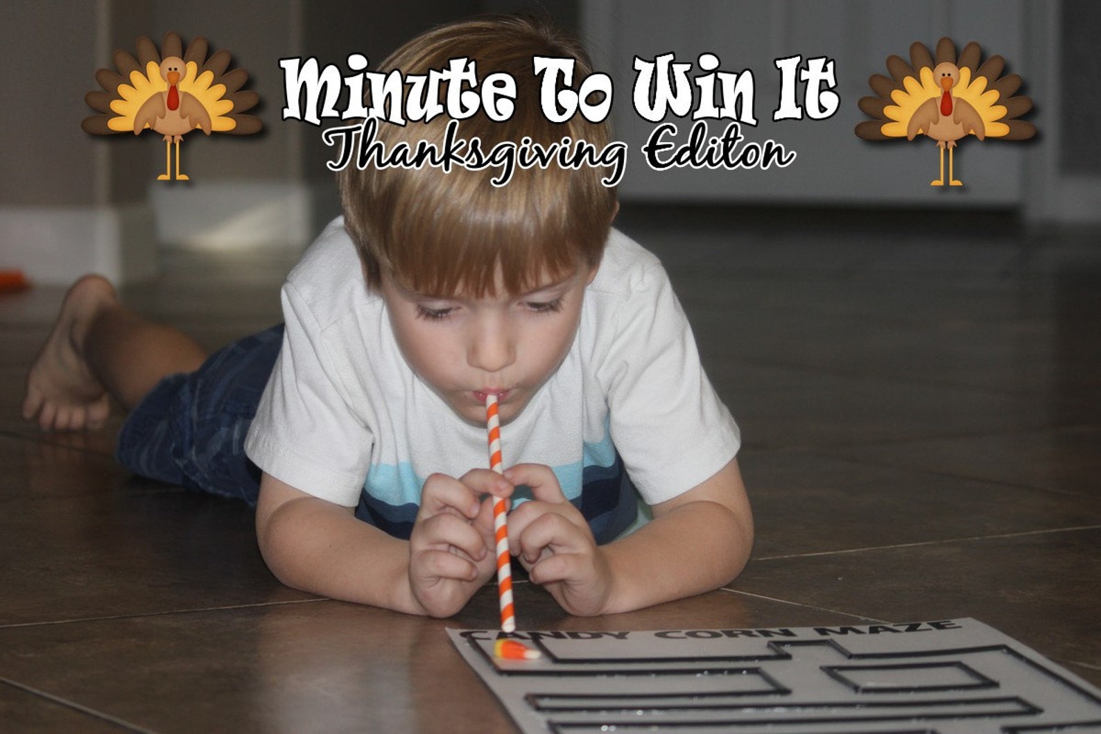 Minute to Win It Thanksgiving Edition Printable Family Game Night ...