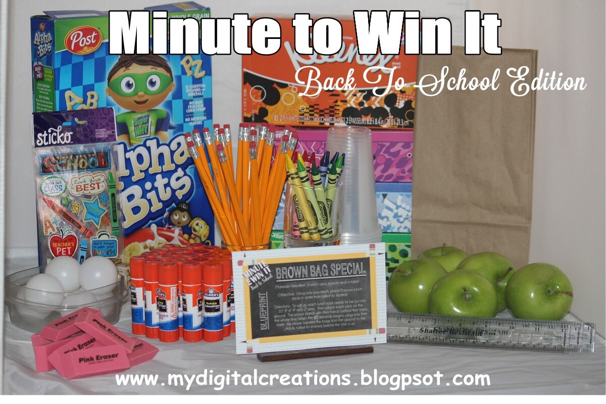 Minute to Win It Back to School Edition Printable - Family Game Night ...