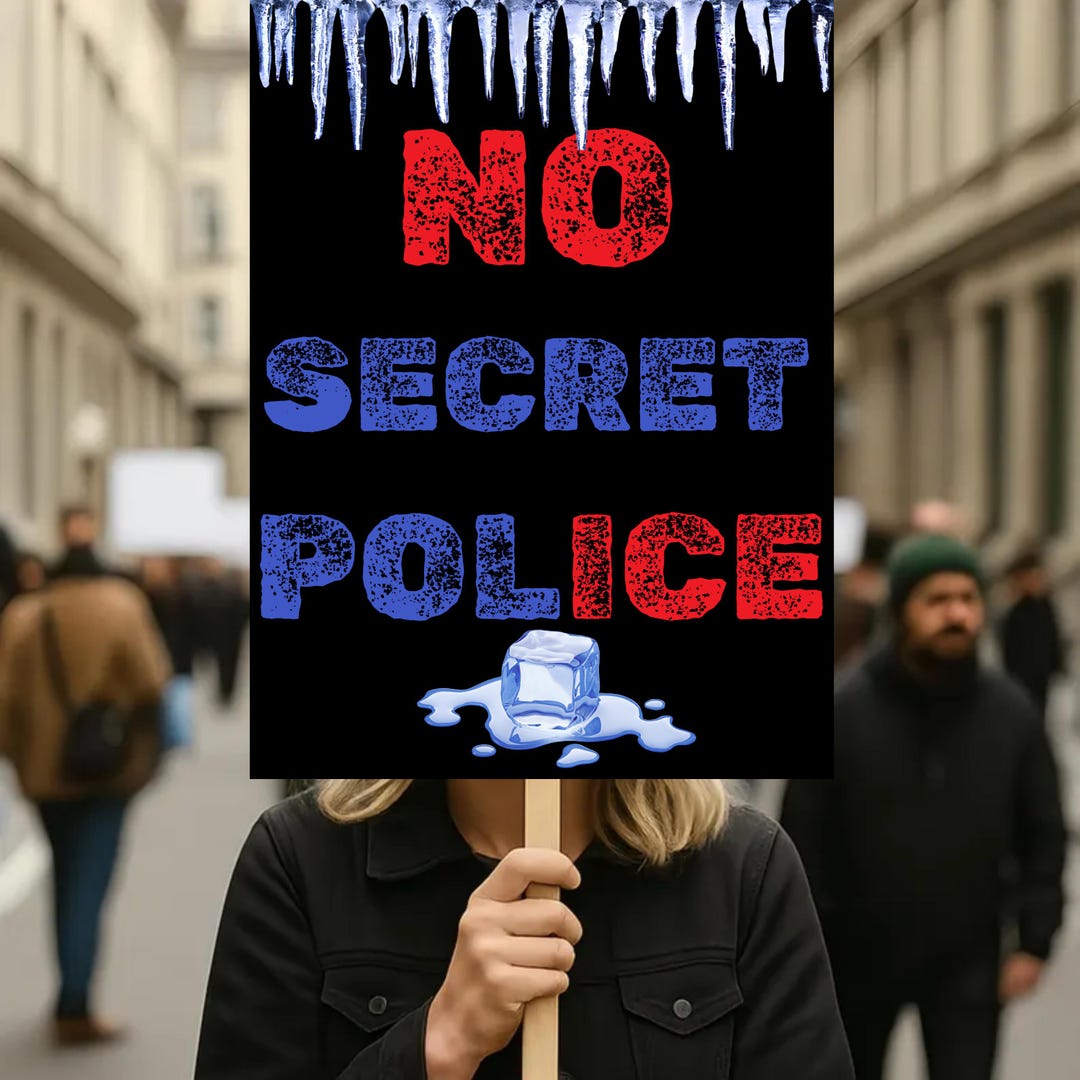 NO SECRET POLICE Protest Sign, Anti Ice Poster - Etsy