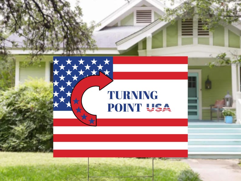 Charlie Kirk Yard Sign - Turning Point USA, RIP Charlie Kirk Sign ...