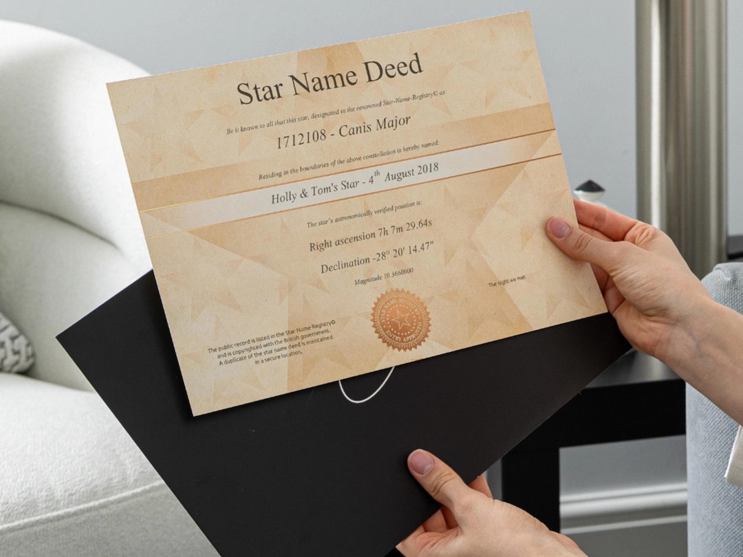 Name a Star Gift Package – Personalised Star and Necklace – Unique ...