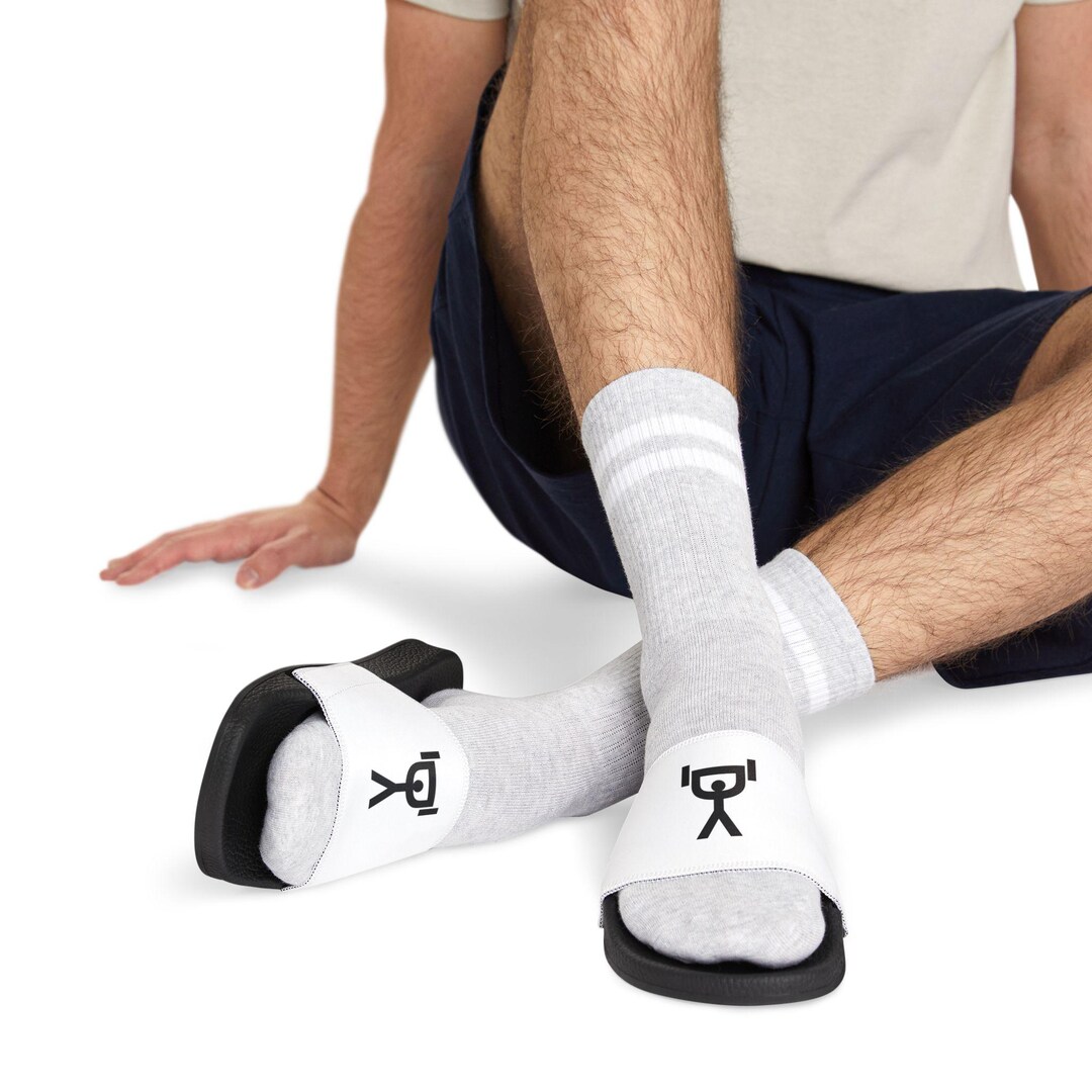 Strength Training Workout Recovery Slides Branded Weightlifting Sandals ...