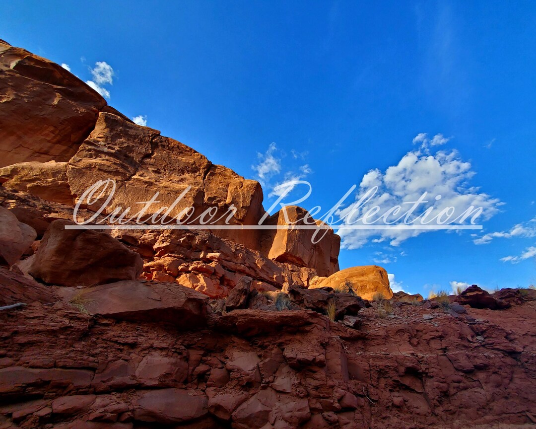 Southwest Sandstone Cliff Wall Art - Desert Landscape Photography Print ...