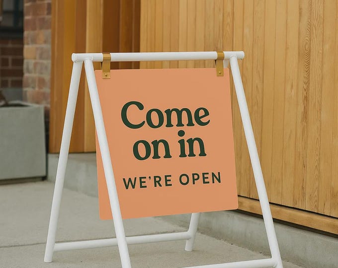 Custom Sidewalk Signs, A-frame Outdoor Sidewalk Signs, Sandwich Signage ...