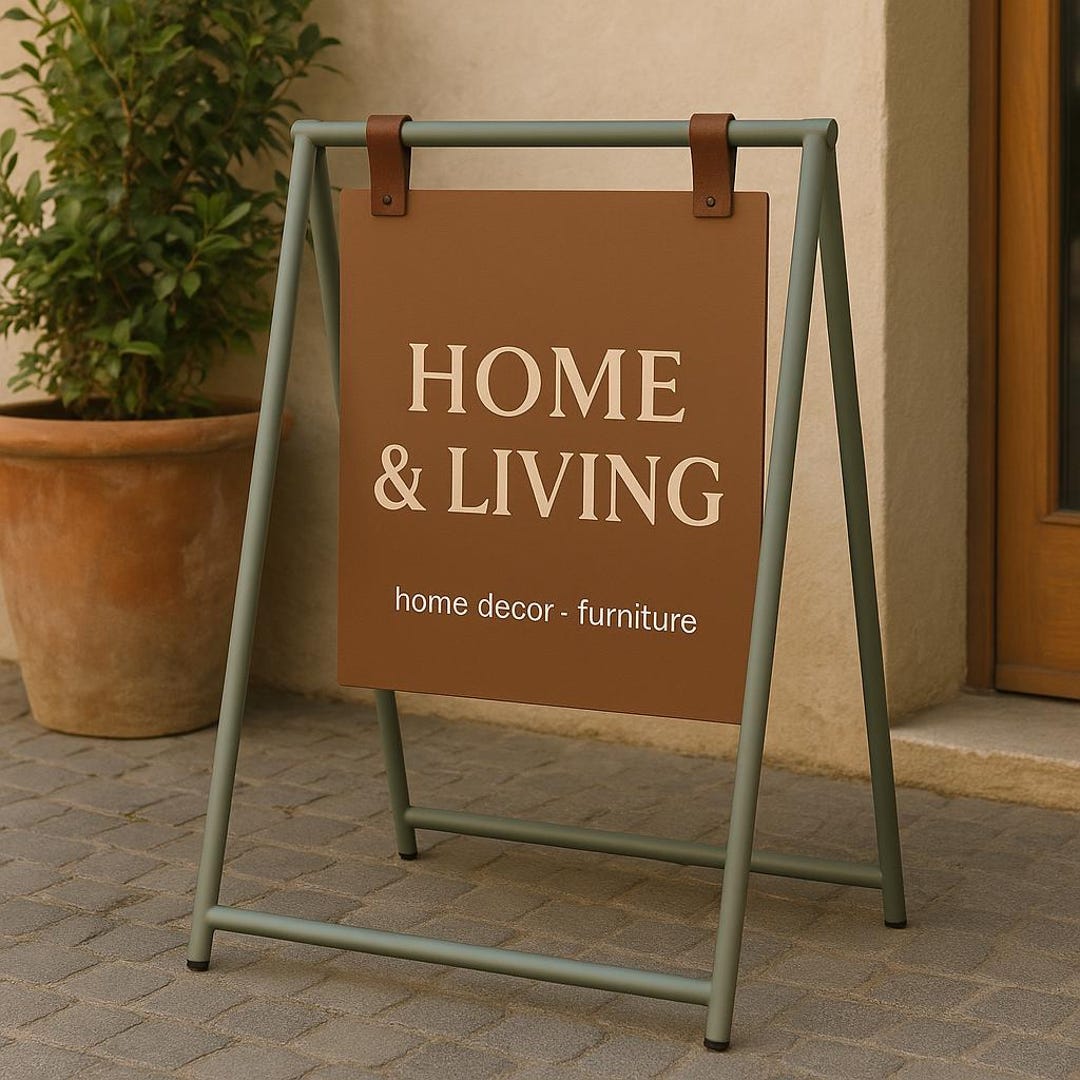 Custom A-frame Sidewalk Signs, Outdoor Sandwich Boards, Swinging Street ...